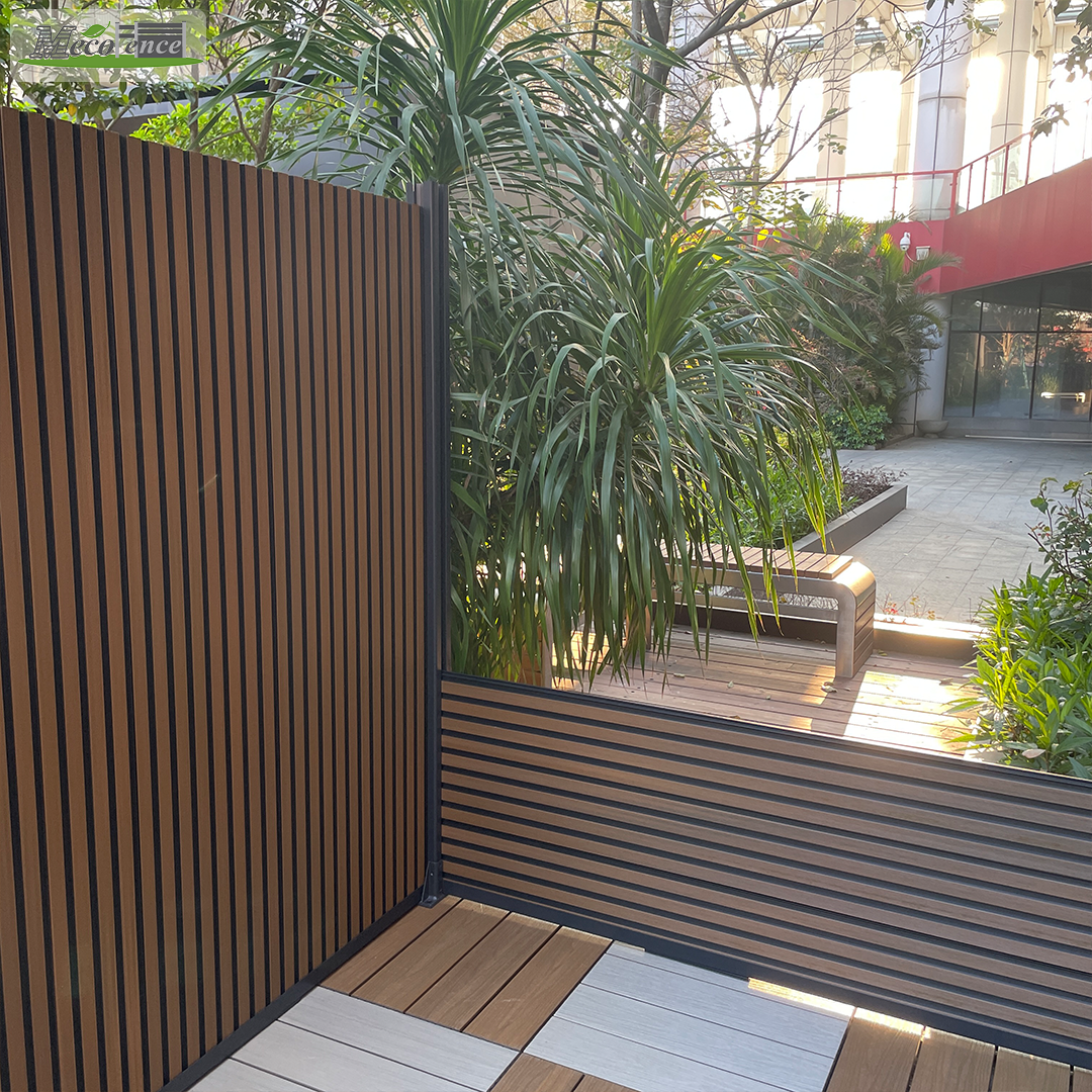 Dual-Tone Vertical Slat Composite Fence | Free Samples & OEM | MecoFence